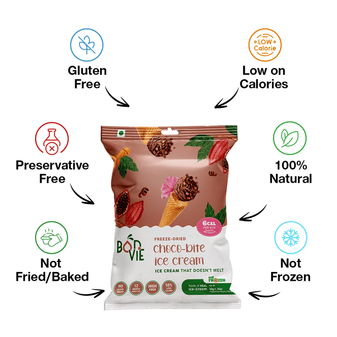 Freeze Dried Choco Bite Ice Cream Snacks | Bonvie Snacks